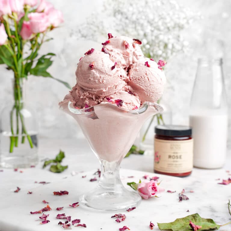 Vegan Vanilla Rose Ice Cream - The All Natural Vegan